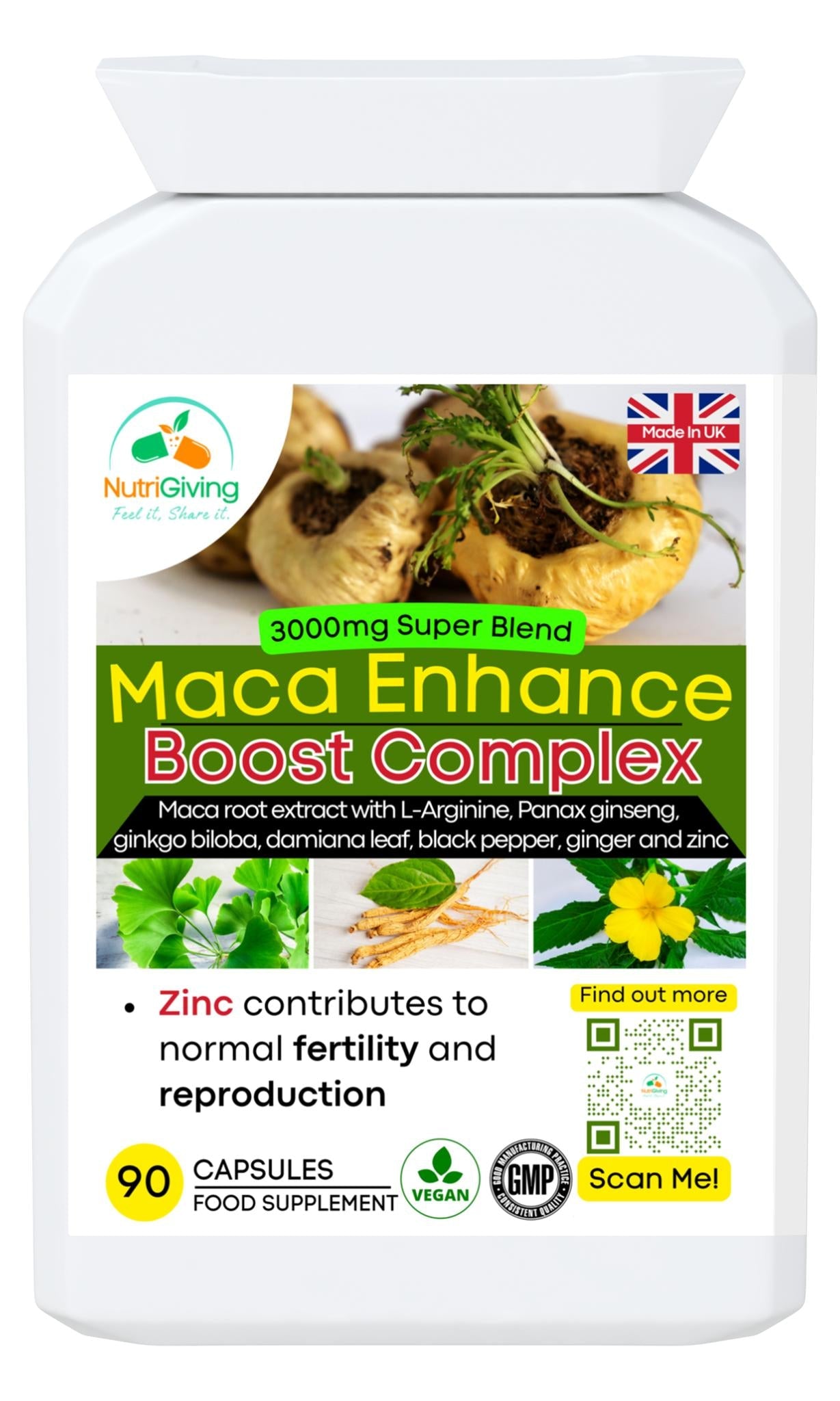 Maca Enhance Boost Complex – Nutrigiving